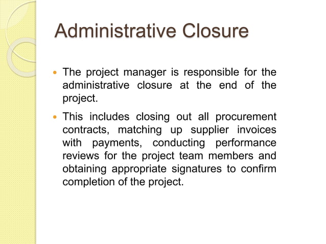 Project termination, reporting and project closure | PPTX