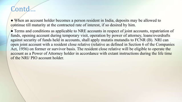Nri accounts and its types | PPTX | Currencies | Economy