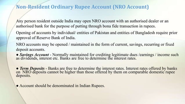 Nri accounts and its types | PPTX | Currencies | Economy