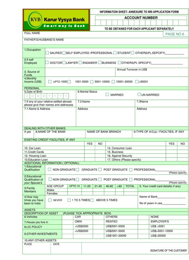 Nri appliation form | PDF | Credit Cards | Personal Debt