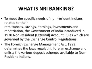 Nri banking ppt | PPT