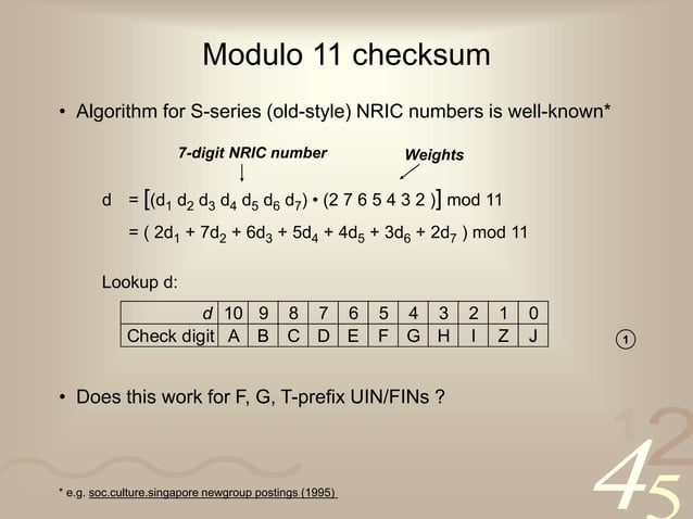 NRIC_numbers.ppt | Computing | Technology & Computing