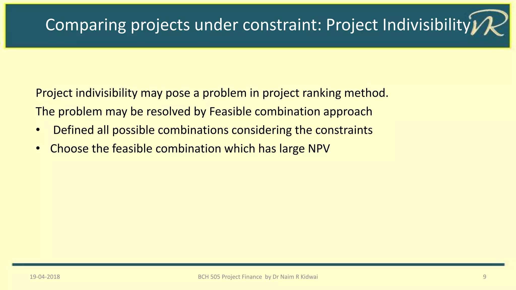 multiple projects and constraints | PDF