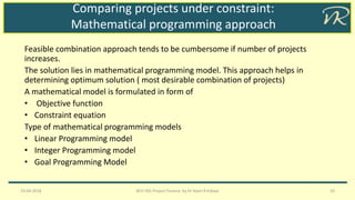 multiple projects and constraints | PDF | Business Accounting & Finance | Business