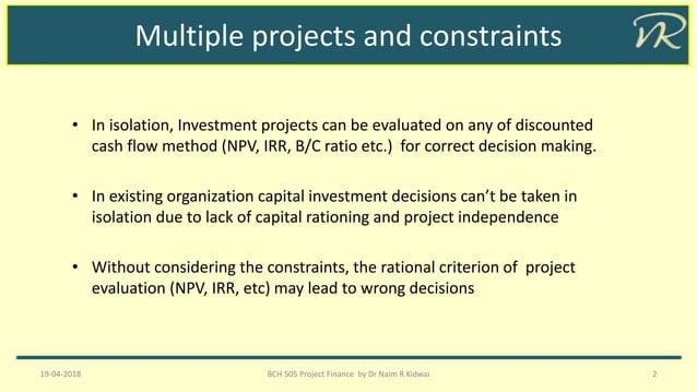 multiple projects and constraints | PDF | Business Accounting & Finance ...