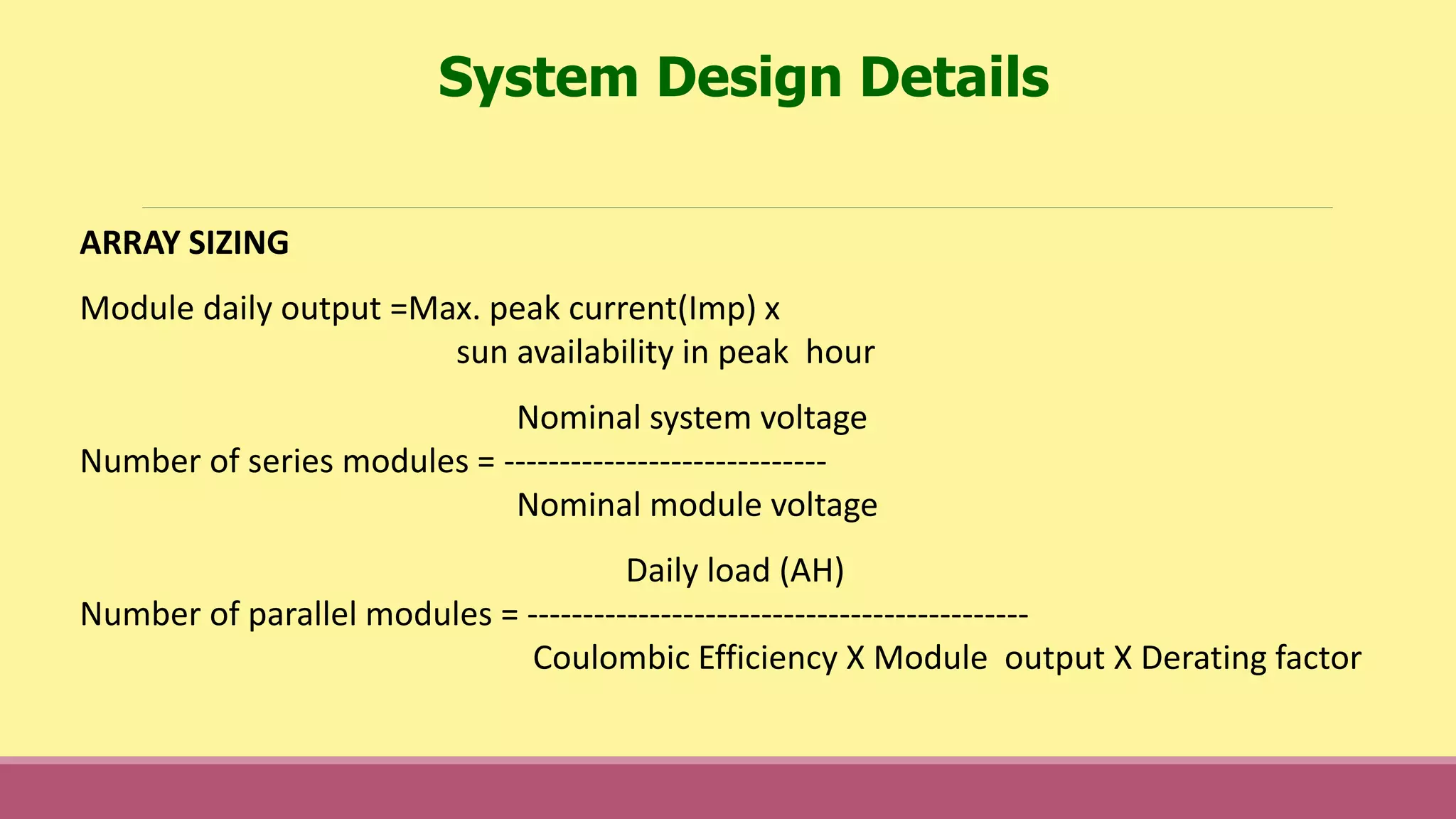 Solar PV Cells, Module and Array | PPTX