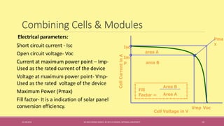 Solar PV Cells, Module and Array | PPTX