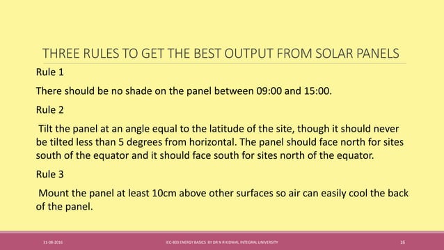 Solar PV Cells, Module and Array | PPTX | Physics | Science