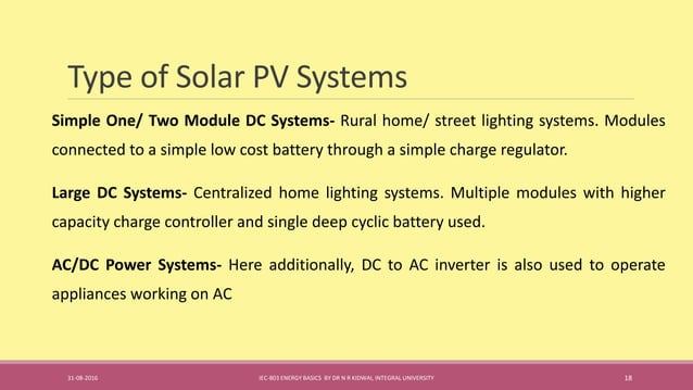 Solar PV Cells, Module and Array | PPTX | Physics | Science