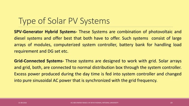 Solar PV Cells, Module and Array | PPTX | Physics | Science