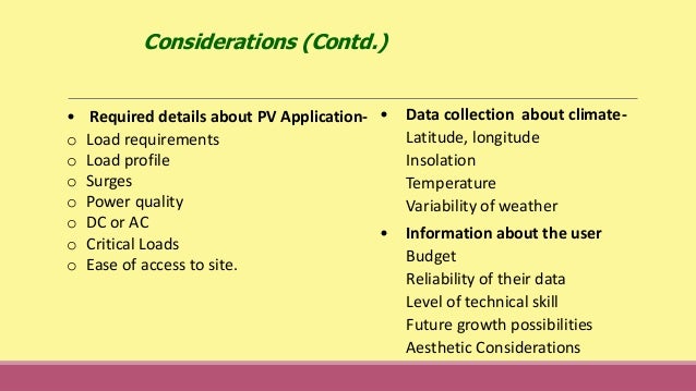 Solar PV Cells, Module and Array