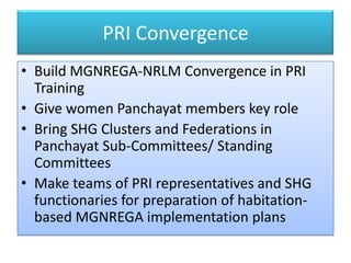 NRLM-MGNREGA-PRI Convergence | PPTX