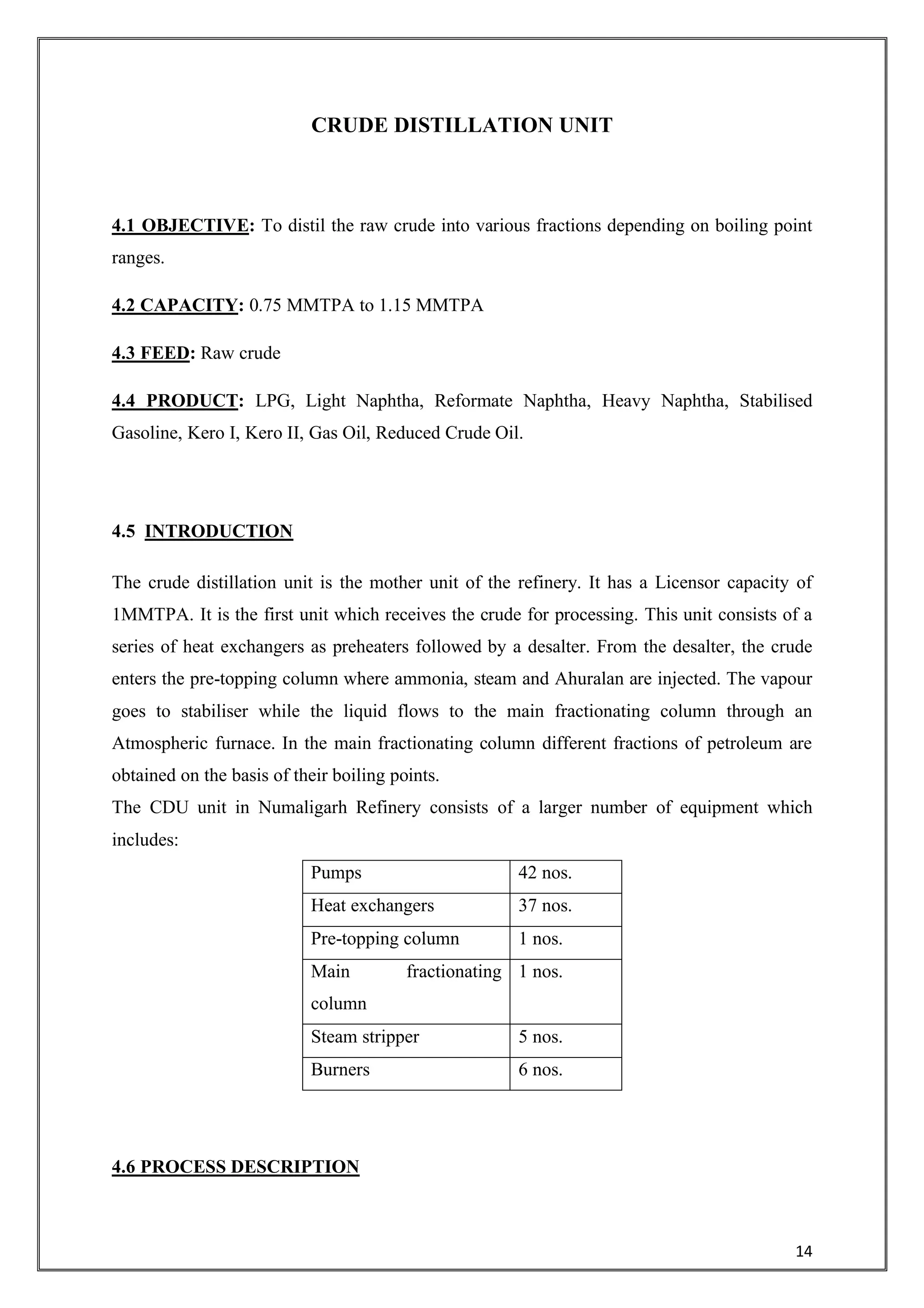 Industrial training at NUMALIGARH REFINERY LIMITED (NRL) | PDF
