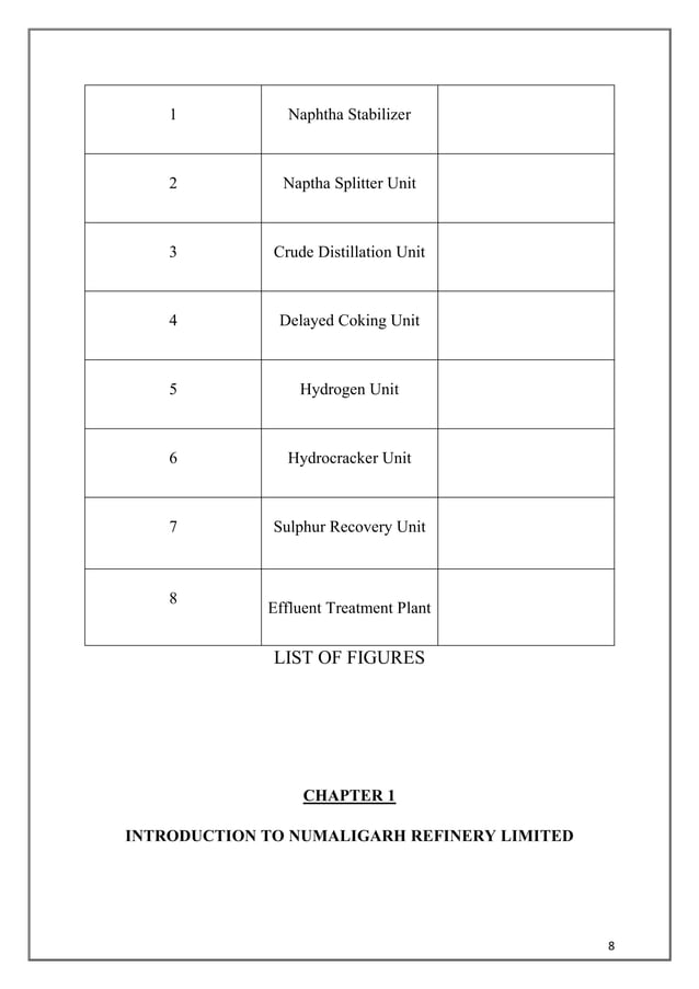 Industrial training at NUMALIGARH REFINERY LIMITED (NRL) | PDF