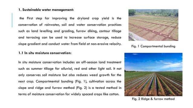Natural resources management in dryland agriculture and importance of ...