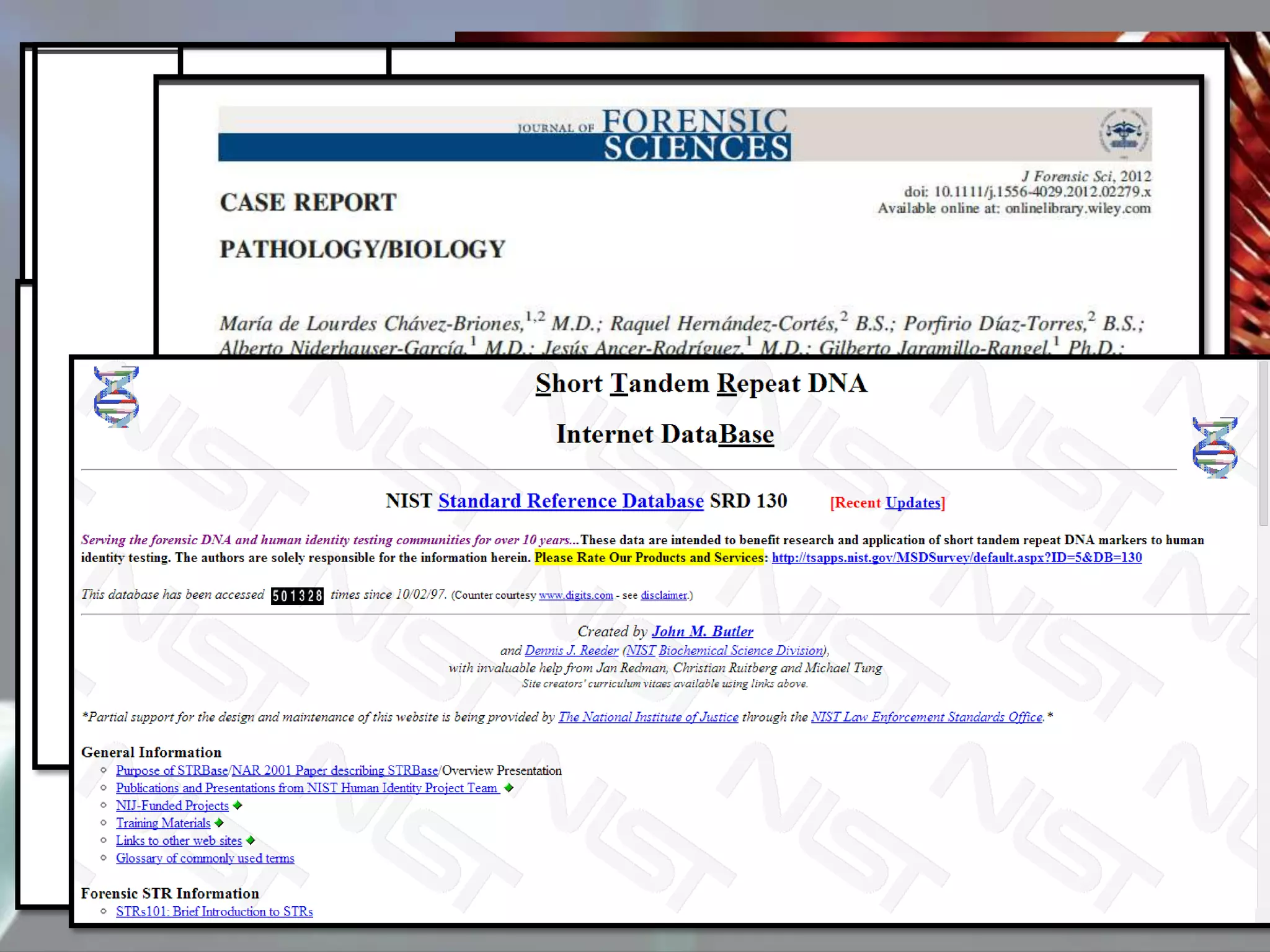Forensic Sciences (DNA Fingerprinting) STR Typing - Case Report | PPTX