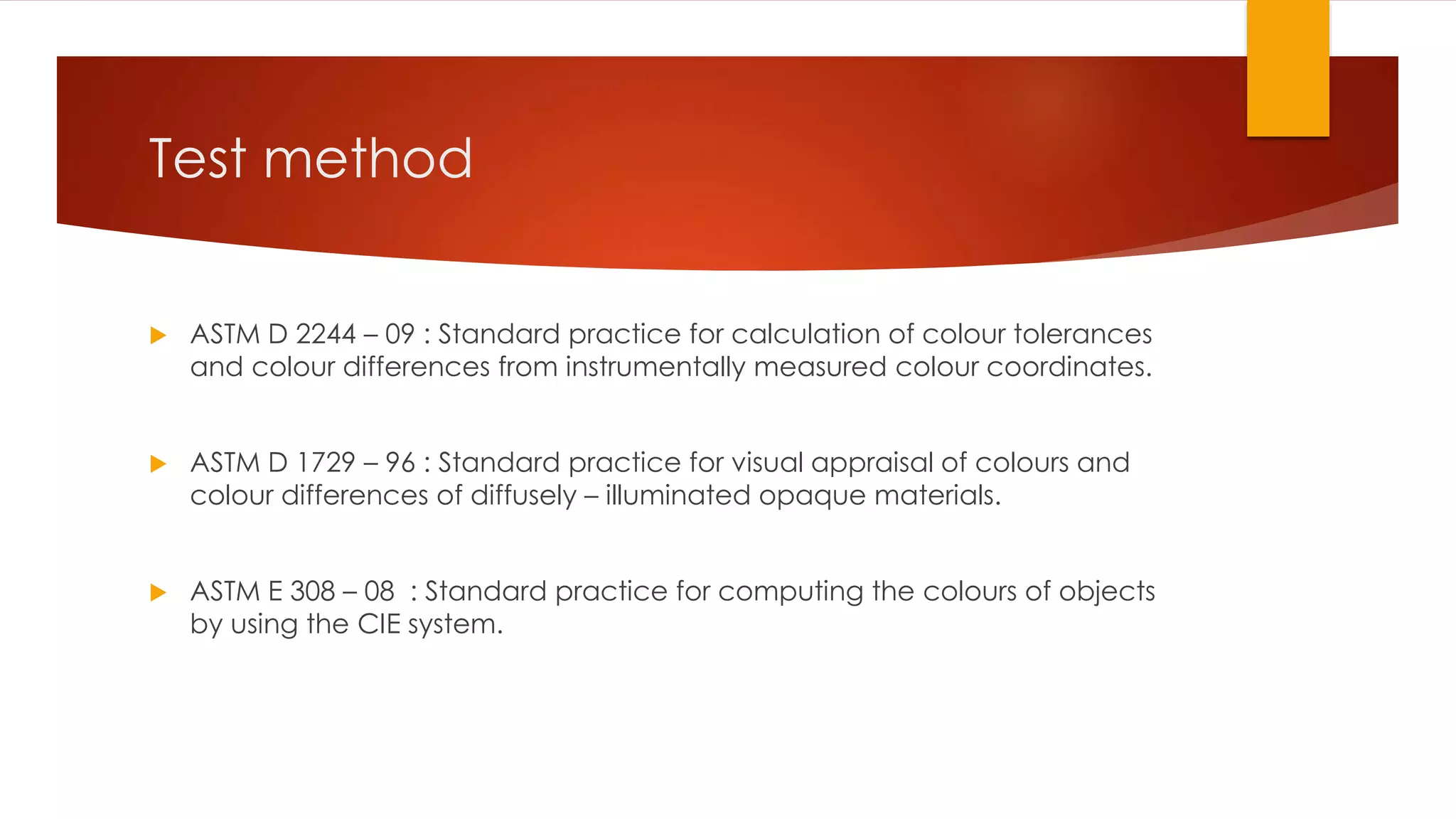 Colour measurements | PPTX