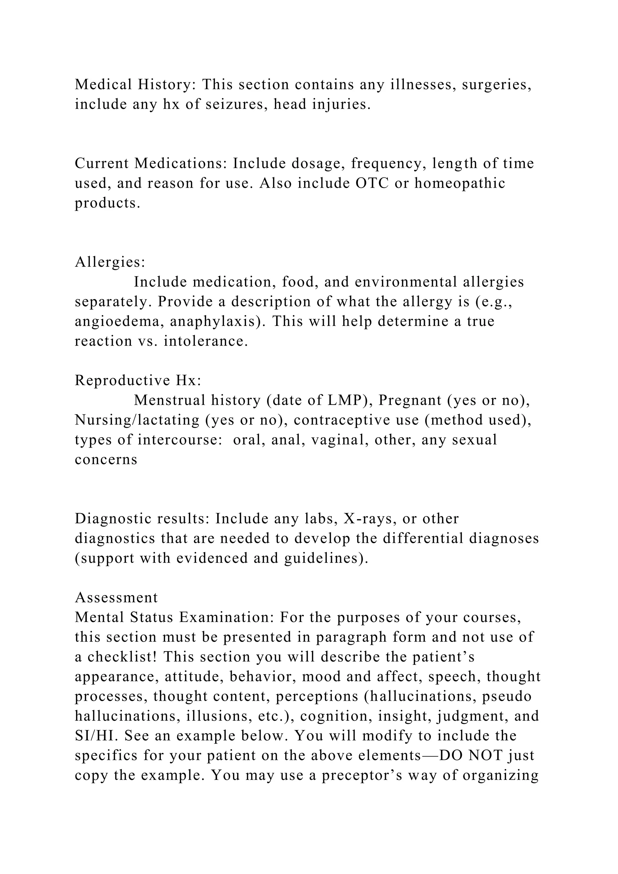 NRNPPRAC 6645 Comprehensive Psychiatric Evaluation Note Tem.docx