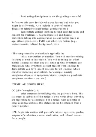 NRNPPRAC 6645 Comprehensive Psychiatric Evaluation Note Tem.docx