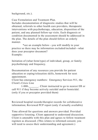 NRNPPRAC 6645 Comprehensive Psychiatric Evaluation Note Tem.docx