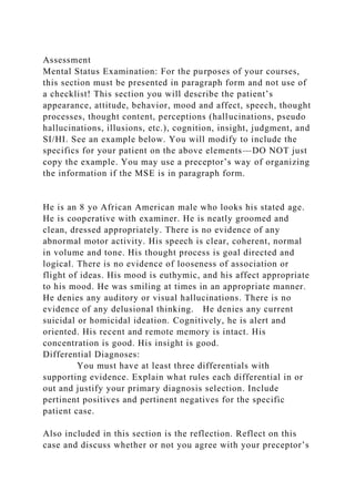 NRNPPRAC 6645 Comprehensive Psychiatric Evaluation TemplateWe.docx