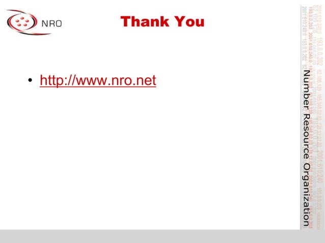 ARIN 34 NRO Activities Report | PPT