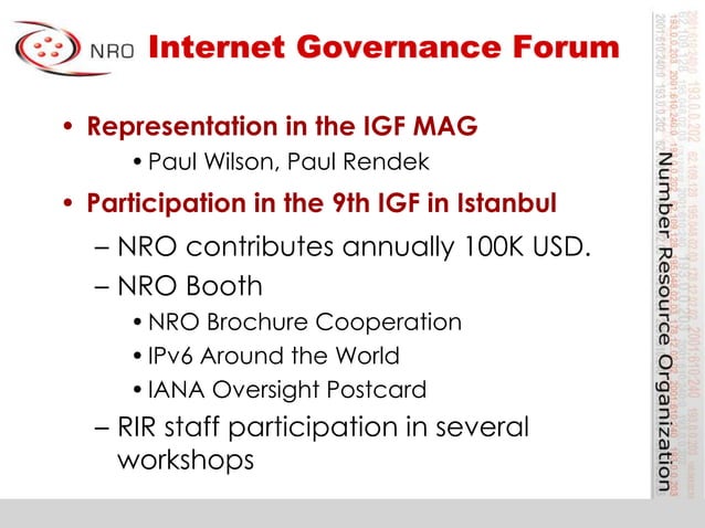 ARIN 34 NRO Activities Report | PPT
