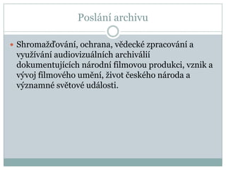 Národní filmový archiv | PPTX