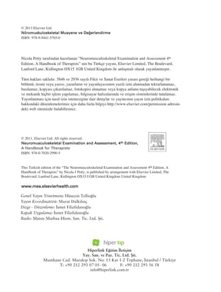 Nöromuskuloskeletal Değerlendirme ve Muayene | PDF