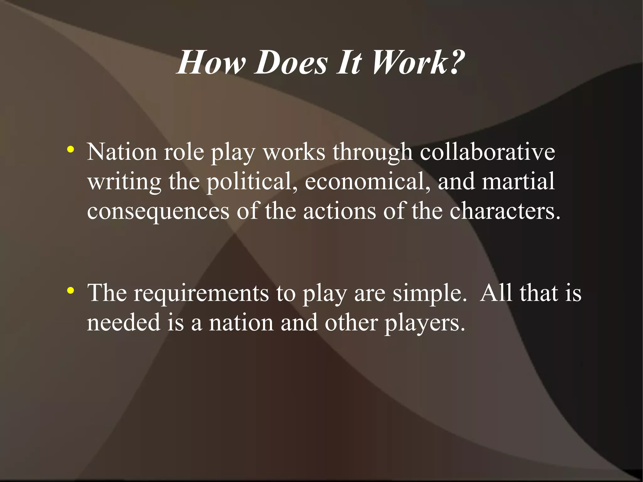 Nation Role Play | PPT
