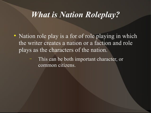 Nation Role Play | PPT