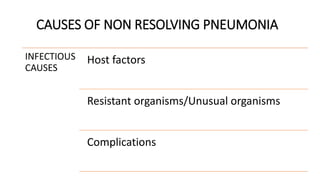 Non Resolving Pneumonia | PPTX