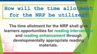 NRP-ON-CATCH-UP-FRIDAYS AN READING INITIATIVE | PPTX | Educational ...