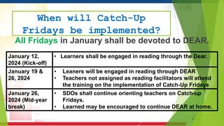 NRP-ON-CATCH-UP-FRIDAYS AN READING INITIATIVE | PPTX | Educational ...