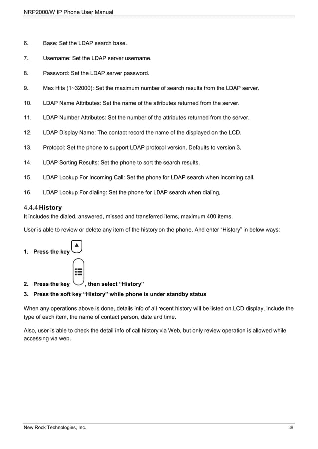 New Rock NRP2000/W IP Phone User Manual.pdf | Internet | Computing