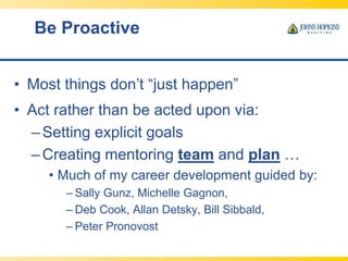 Academic Career Tips: From My Mentors to You - Dale Needham | PPT