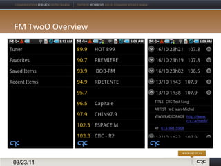 FM TwoO & CRC FM-RDS Android Library | ODP | Operating Systems | Computer Software and Applications
