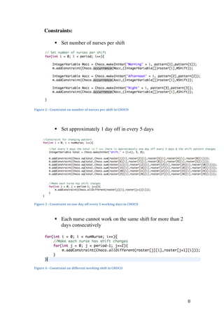 Nurse Rostering Problem - A comparison between Constraint Programming on CHOCO and IBM ILOG | PDF