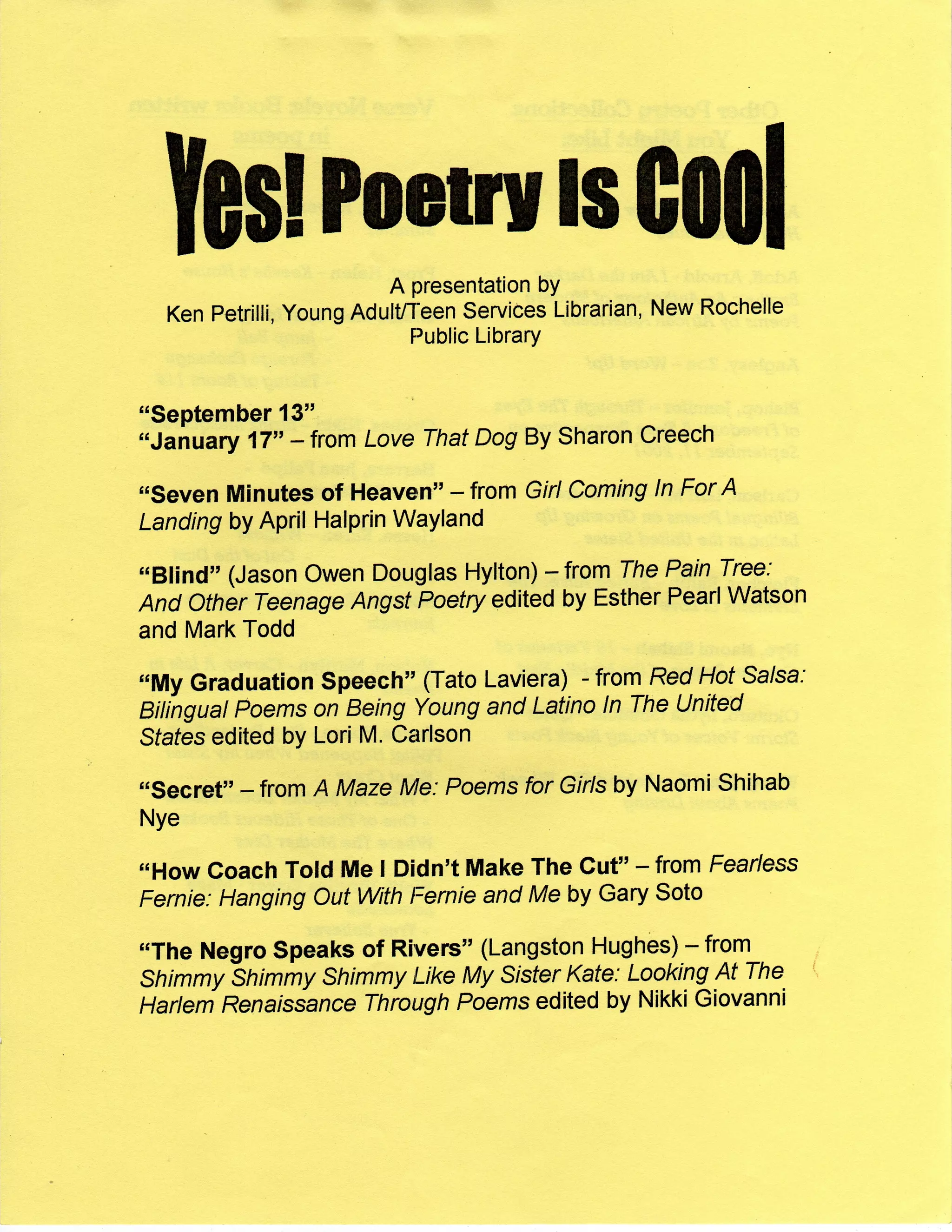 Poetry Visit Example | PDF