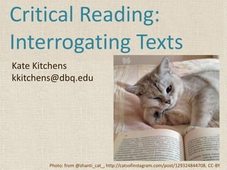 Introduction to Nursing: Critical Reading | PPTX | Healthcare Industry ...