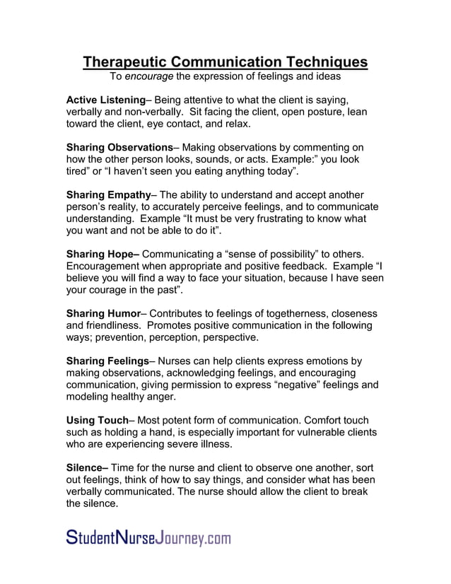 Nrs225 therapeuticcommunications | PDF