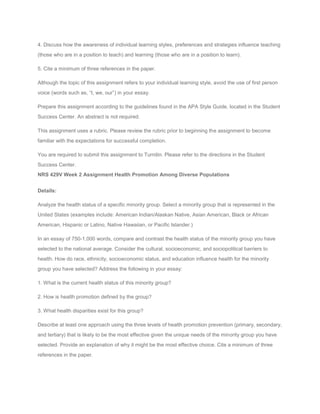 Nrs 429 v all week assignments package | PDF