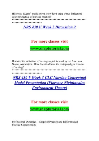 Nrs 430 v Education Organization / snaptutorial.com