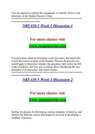 Nrs 430 v Education Organization / snaptutorial.com