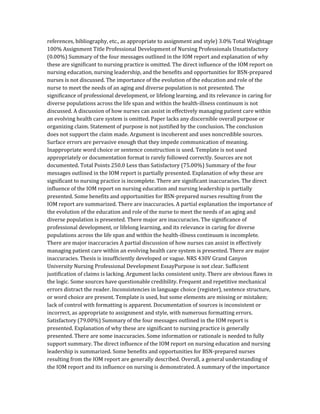 NRS 430V Grand Canyon University Nursing Professional Development Essay ...