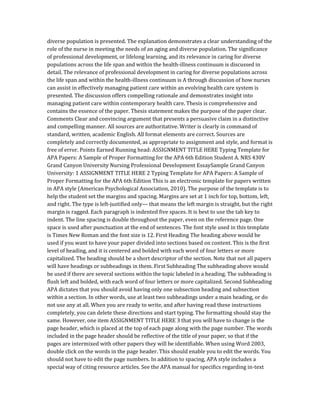 NRS 430V Grand Canyon University Nursing Professional Development Essay ...
