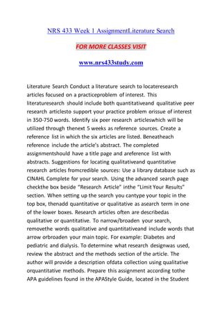 NRS 433 STUDY Become Exceptional--nrs433study.com