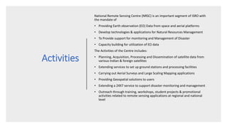 NATIONAL REMOTE SENSING AGENCY (NRSA) | PPTX