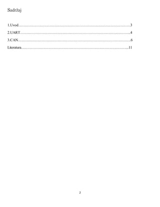 Asynchronous serial data transfer, UART and CAN controller | PDF
