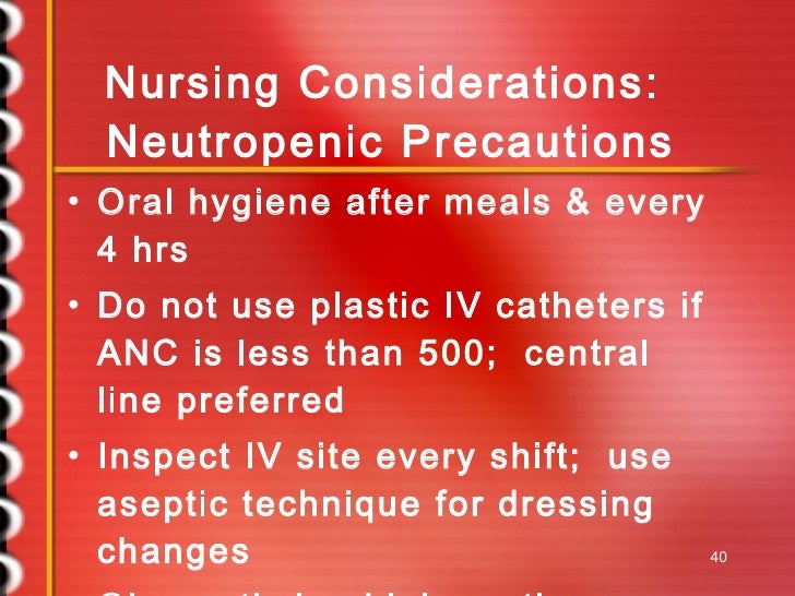 Reverse Isolation Neutropenic